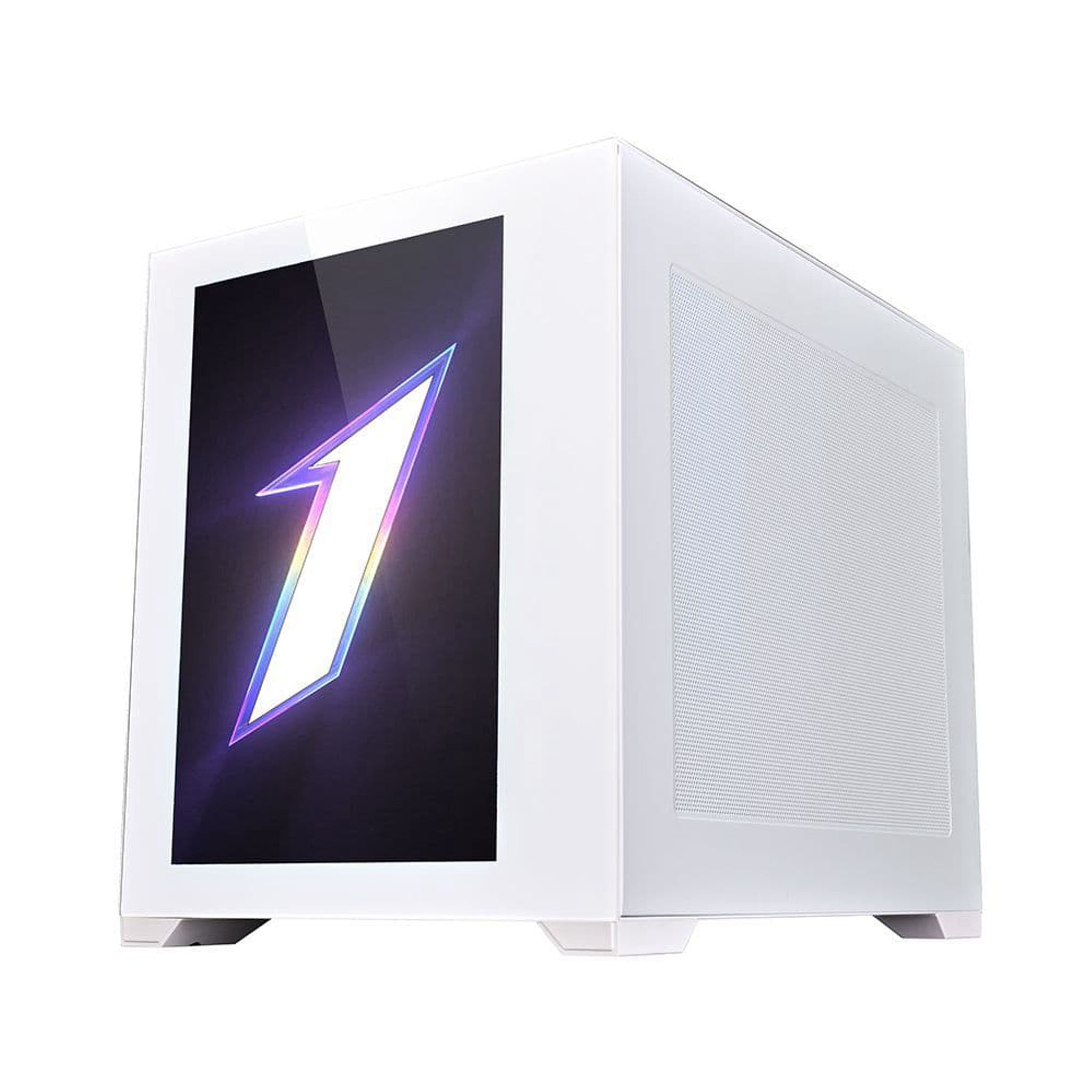 1st Player Steampunk SP7 Emotion View LCD Screen White Mid Tower Case ...