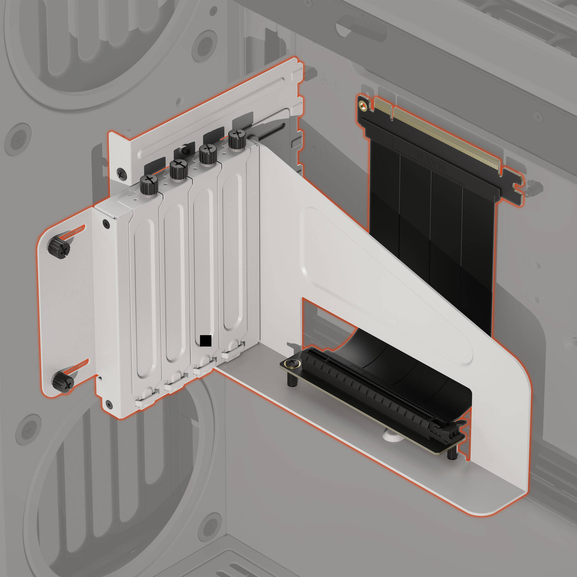 HAVN HS 420 Vertical GPU Mounting Bracket - white - Watercooling UK