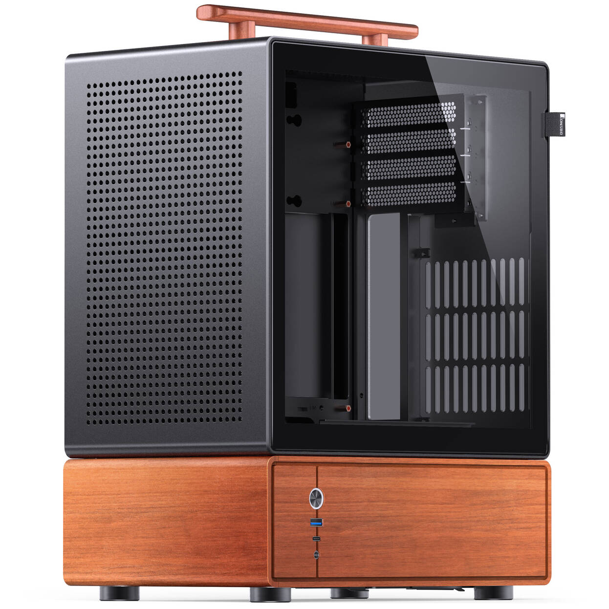 Jonsbo T7 PC Case, Mid Tower, mATX, Tempered Glass - black ...