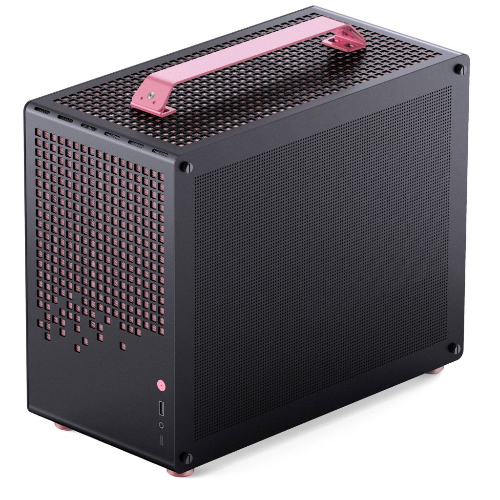 Jonsplus (Jonsbo) Z20 Micro-ATX case, with carrying handle - black/pink ...