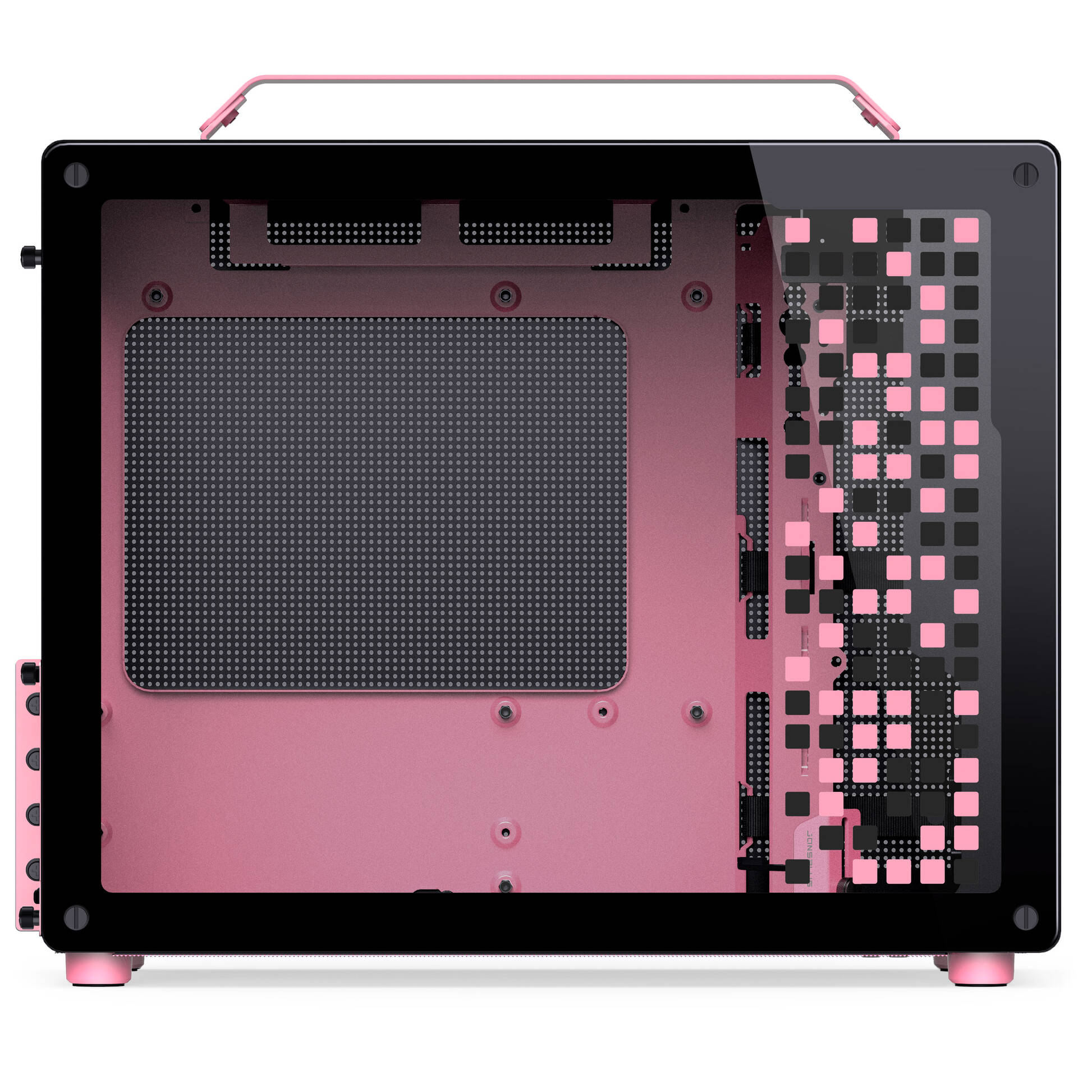 Jonsplus (Jonsbo) Z20 Micro-ATX case, with carrying handle - black/pink ...