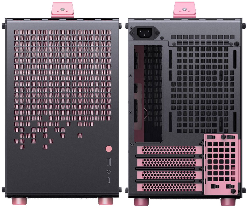 Jonsplus (Jonsbo) Z20 Micro-ATX case, with carrying handle - black/pink ...