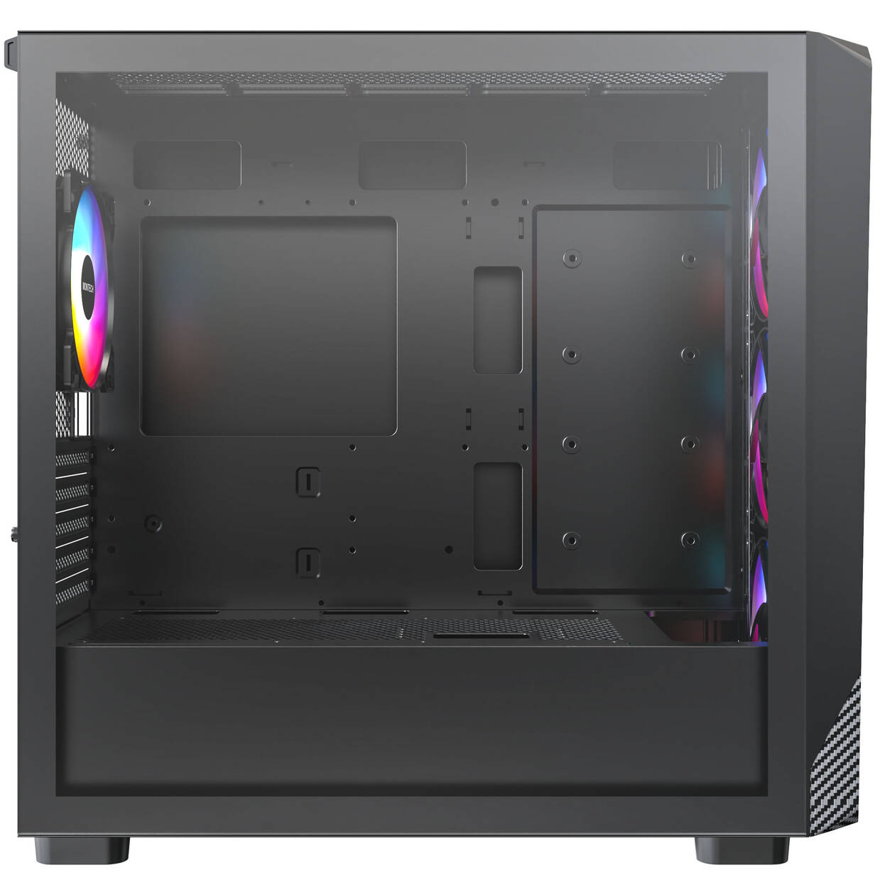 Montech X5M PC Case, Mid Tower, Micro-ATX, ARGB, Tempered Glass - Black ...