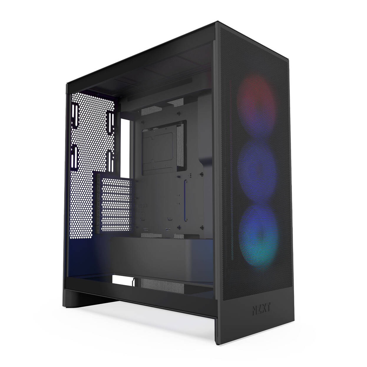 NZXT H7 Flow RGB PC Case, Mid-Tower, E-ATX, RGB, Tempered Glass - Black ...