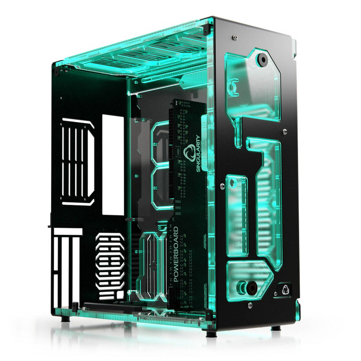 Singularity Computers Stream-S ITX Water Cooling Case, Mini-ITX - black ...