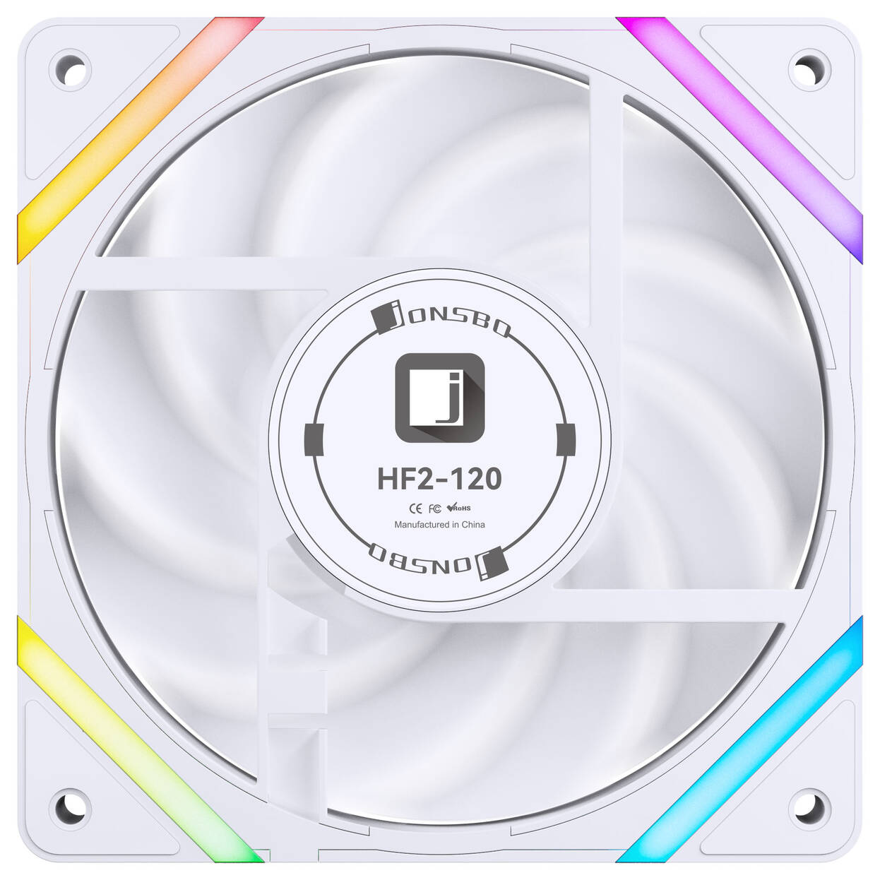 Jonsbo HF2-120 Fan, PWM, ARGB - 120mm, white - Watercooling UK