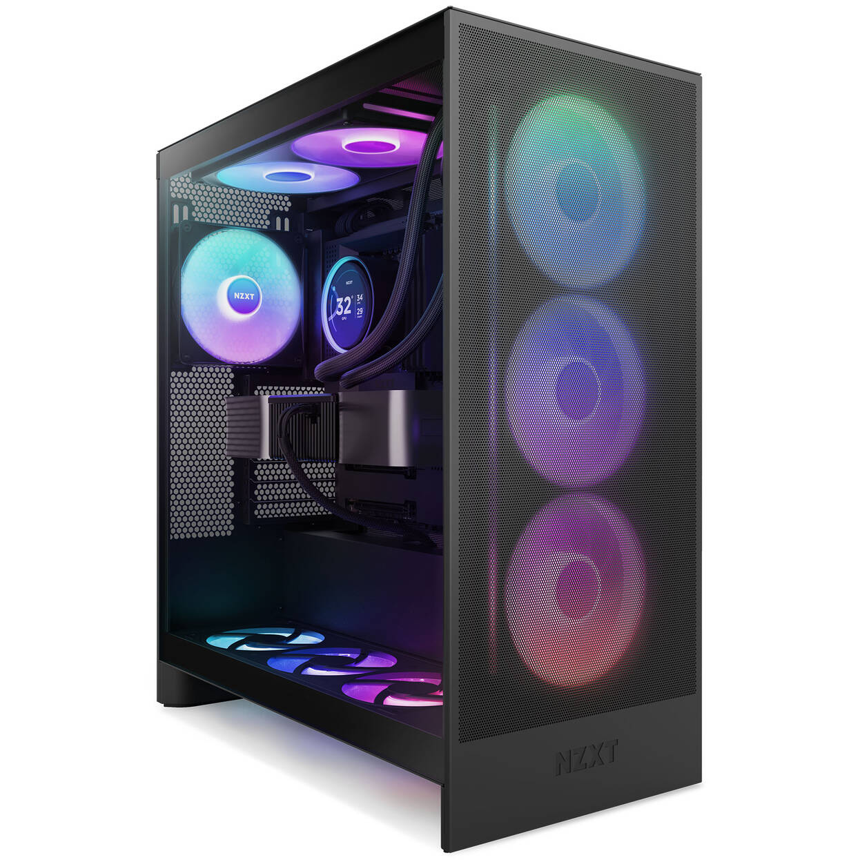 NZXT F420 RGB Core Case Fan, 420 mm Uni-Frame - Black - Watercooling UK