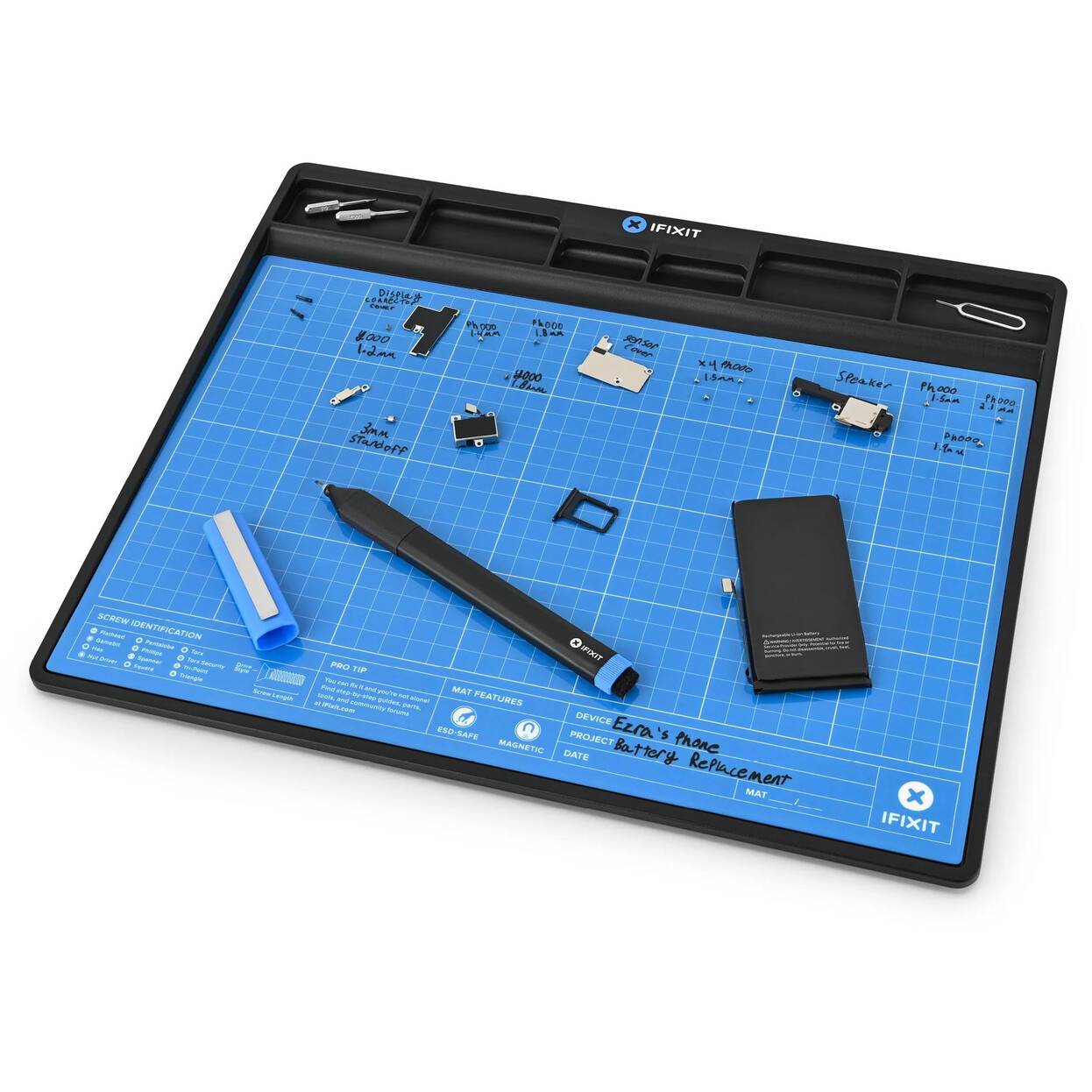 IFixit FixMat magnetic project mat, ESD-safe - blue - Watercooling UK