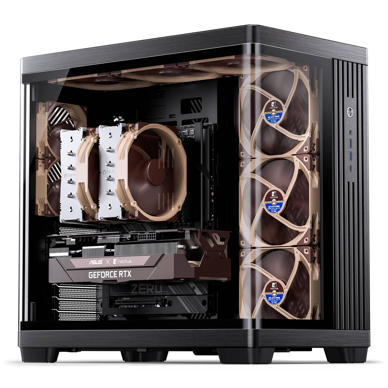 Jonsbo TK-4 Case, Mid-Tower, ATX, Tempered Glass - Black - Watercooling UK