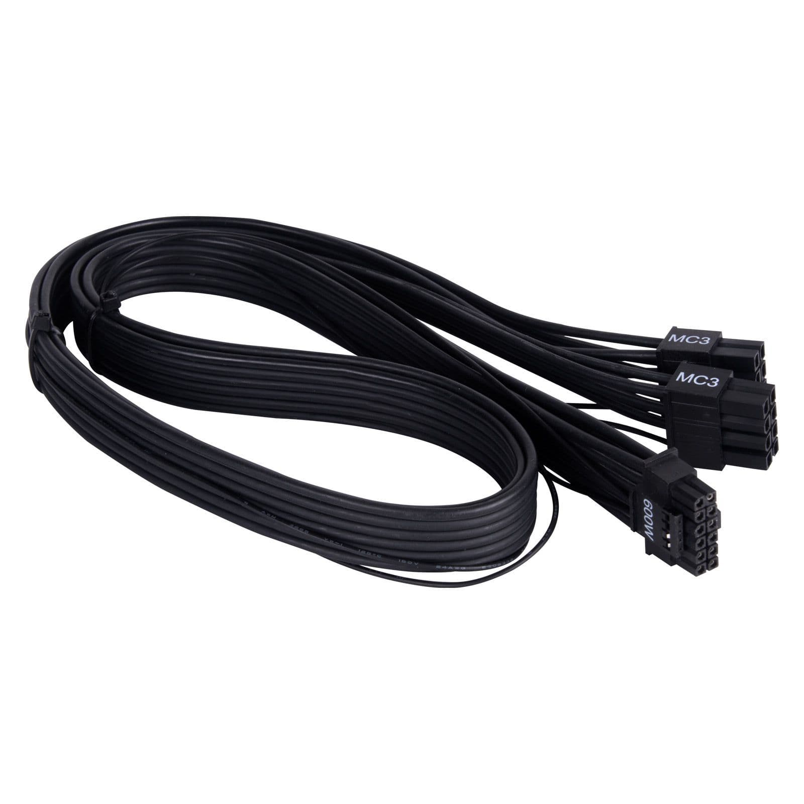 Silverstone 2 x EPS 8Pin (PSU) to 12+4Pin (GPU) 12VHPWR PCIe Gen5 Cable ...
