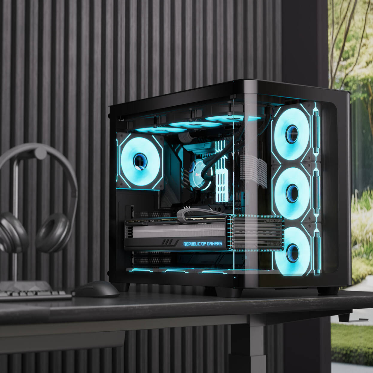 Aerocool P500C PC Case, Mid Tower, ATX, Tempered Glass - Black ...