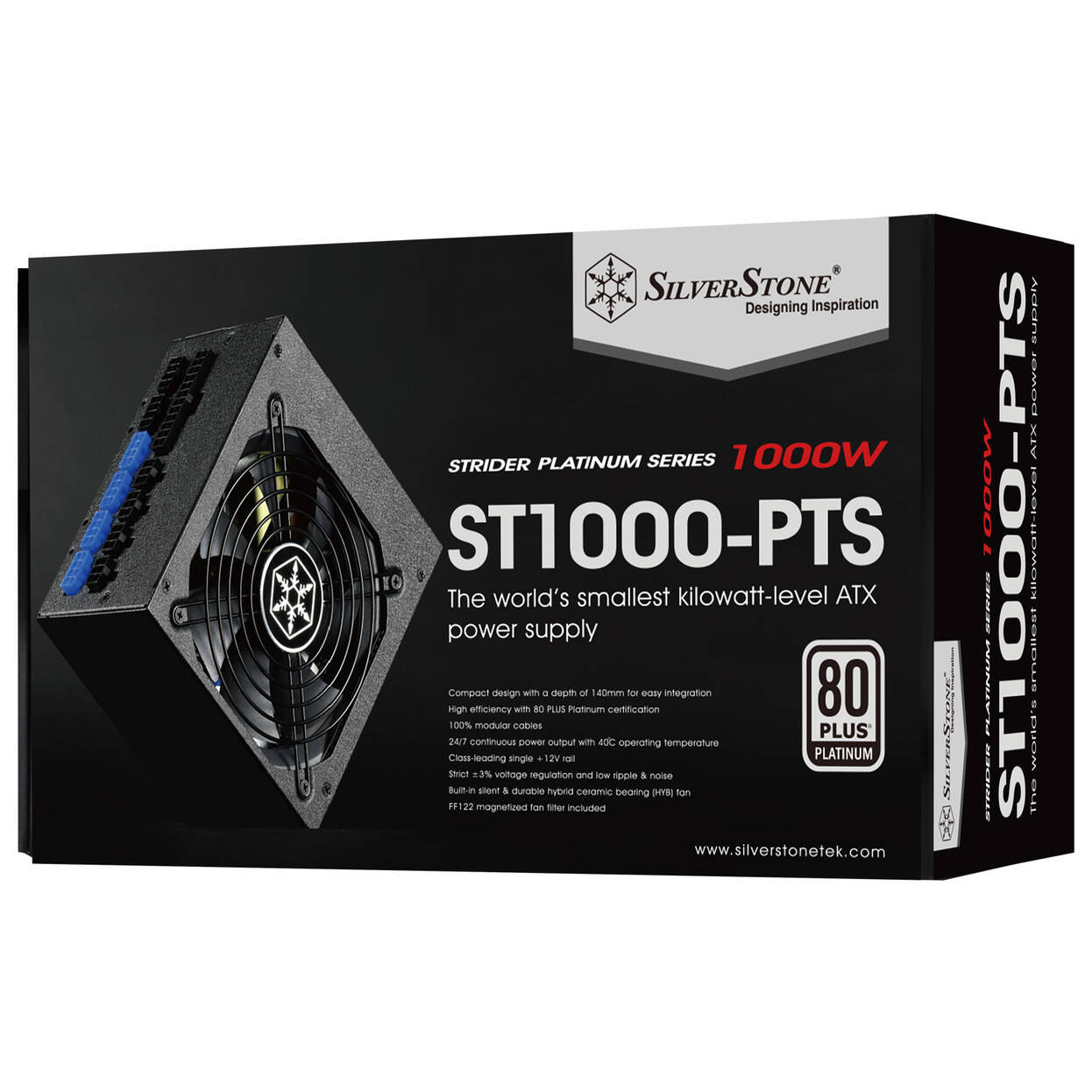 SilverStone SST-ST1000-PTS Strider Platinum Series 80 PLUS Platinum ...