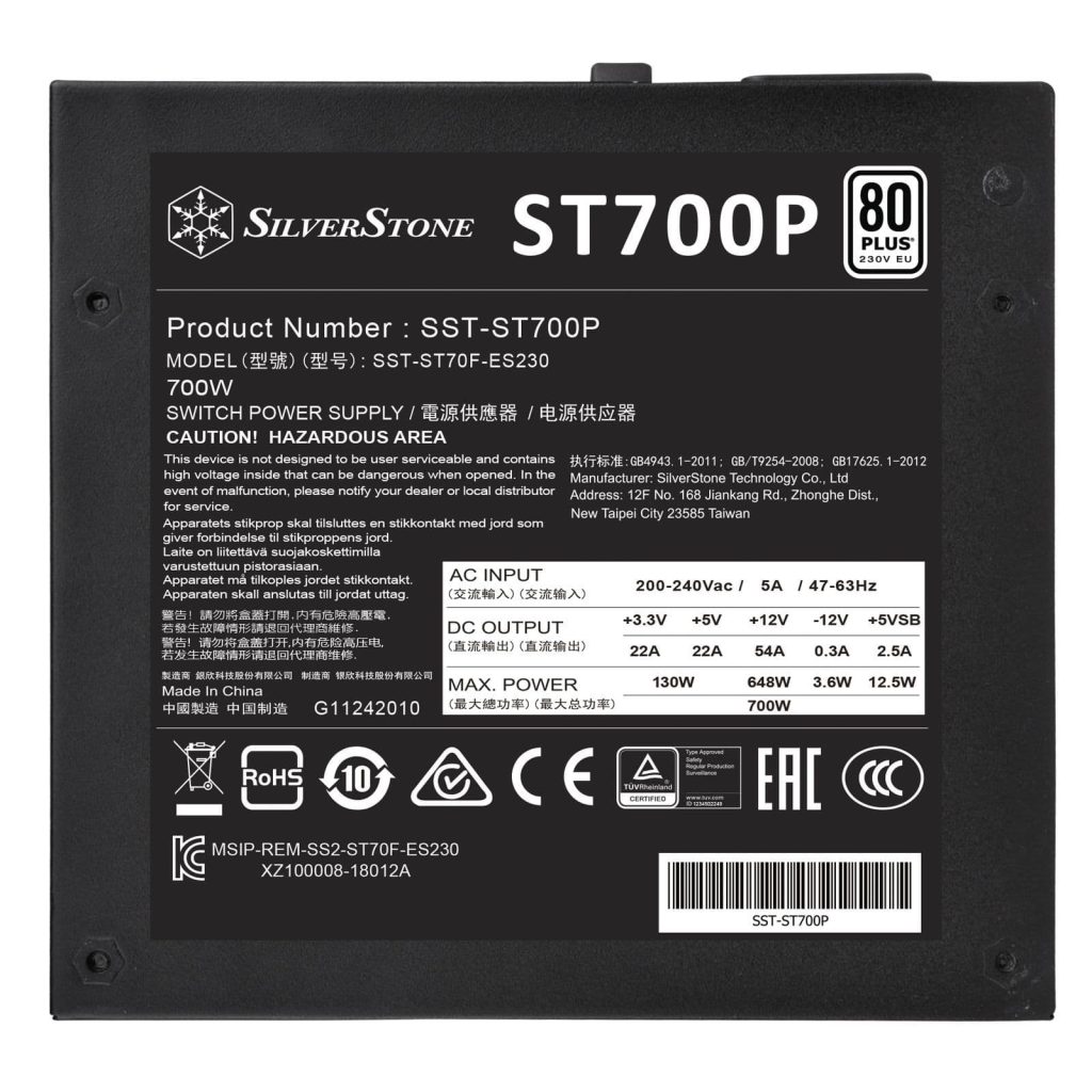 Silverstone Strider 700w Series 80Plus Bronze PSU - Watercooling UK