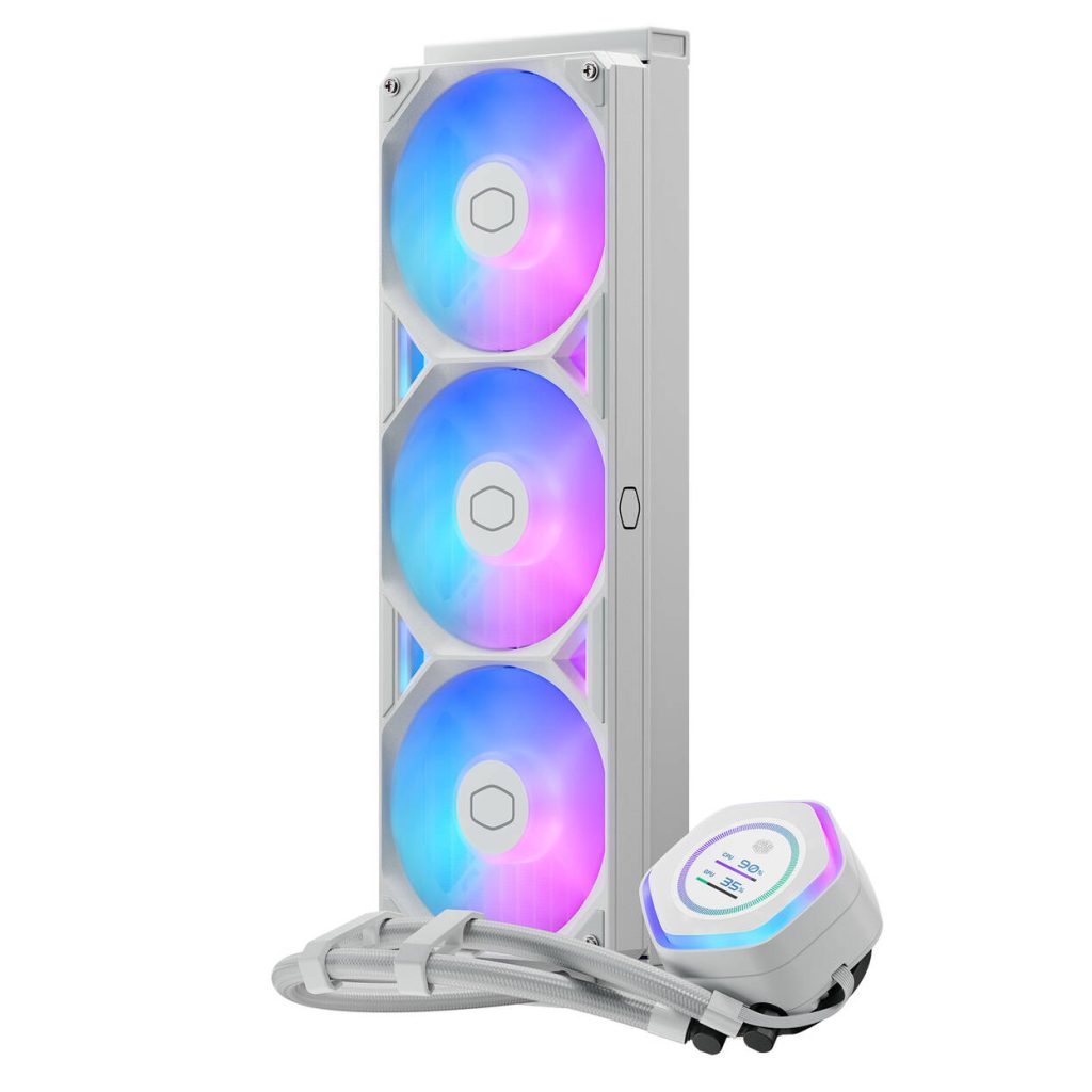 Cooler Master MasterLiquid 360 Atmos 2 LCD ARGB AIO Cooler - White ...