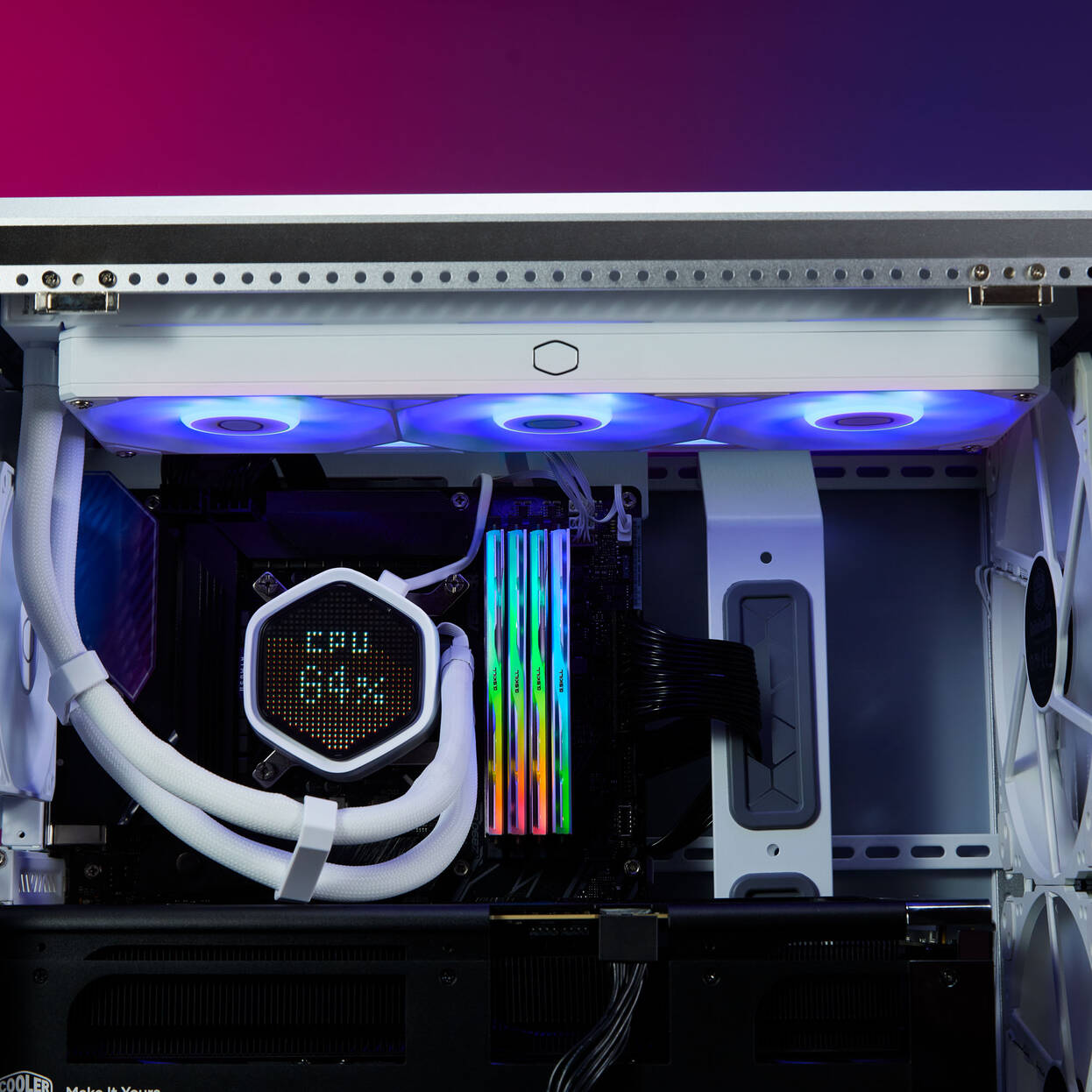 Cooler Master MasterLiquid 360 Atmos 2 Pixel LED AIO Cooler - White ...